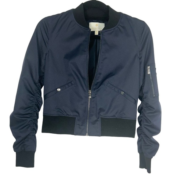 Etcetera | Jackets & Coats | Nwot Etcetera Womens Bomber Jacket Blue ...